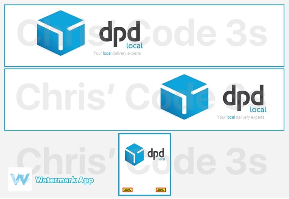 Code 3 Adhesive Vinyl Rigid Decal - DPD local - 1/50 1/76 1/64 | eBay