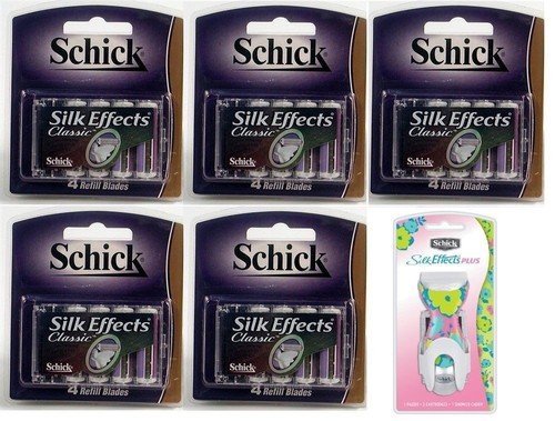 22 Schick Silk Effects Classic Blades Shaver Refills Cartridges fits ...