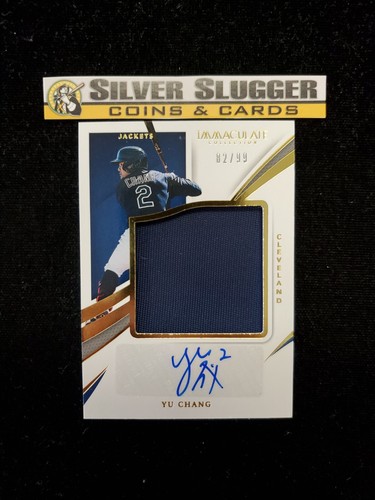 2021 Yu Chang Panini Immaculate Jackets Jersey Patch Auto Gold /99 ...