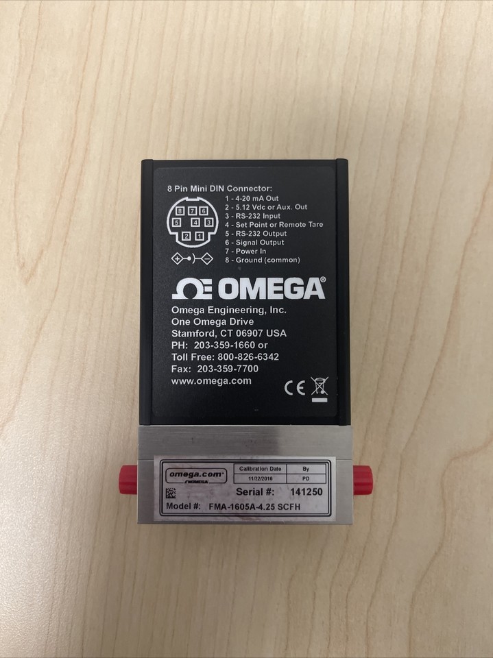Omega FMA-1605A-4.25 SCFH MASS AND VOLUMETRIC FLOW METER | eBay
