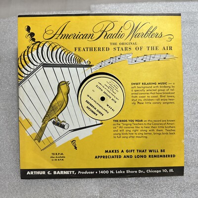 Vintage American Radio Warblers, 78 RPM vinyl record in original sleeve ...