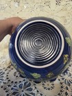 Design Pac Inc. Pottery 10.5" Ruffled Bowl 5.25" Deep Colbolt Blue ...
