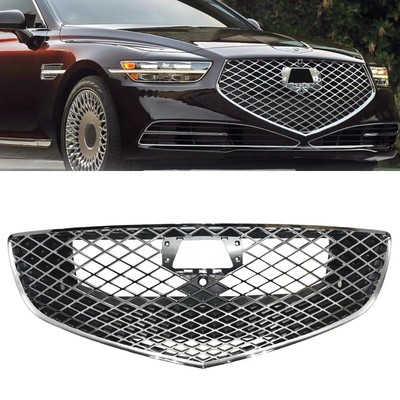Front Grill Mesh Grille Black Chrome for GENESIS G80 2021-2023 W ...