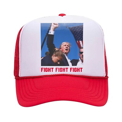 Fight Fight Red Trucker Hat Trump | eBay
