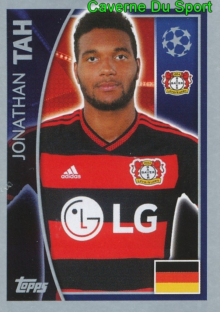 324 JONATHAN TAH GERMANY BAYER 04 LEVERKUSEN STICKER CHAMPIONS LEAGUE ...