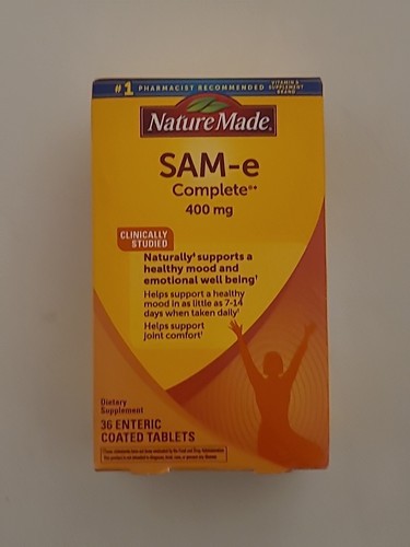 Nature Made SAM-e Complete 400mg 36 Coated Tablets Expiration: 11/2025 ...