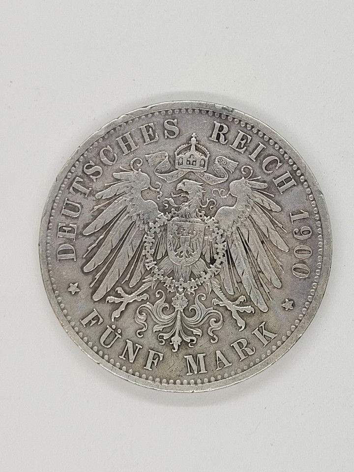 1900 A German States Prussia 5 Mark Silver Coin | eBay
