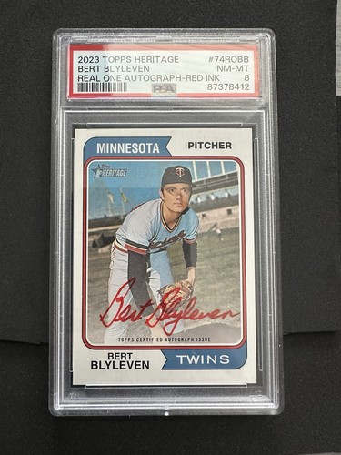 2023 Topps Heritage Bert Blyleven Twins Real One Red Ink Auto Rare Sp ...
