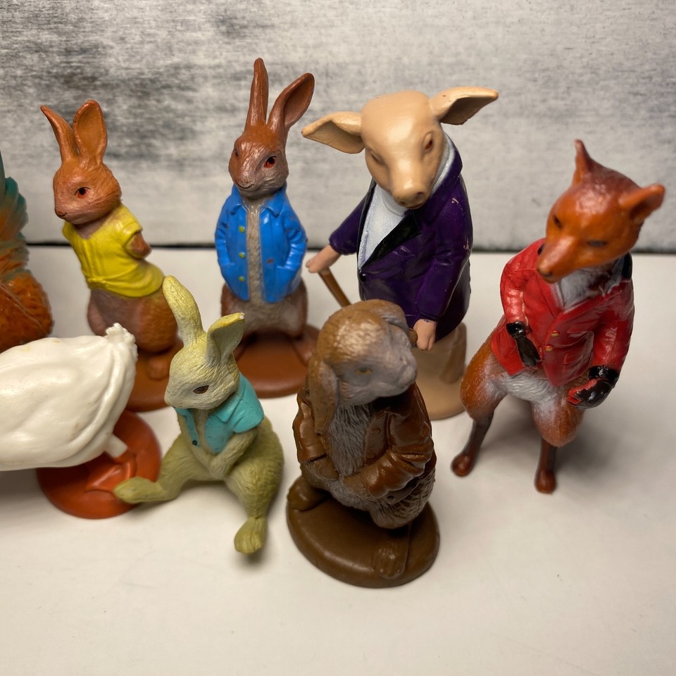 Peter Rabbit Quality Figure Set of 10 Beatrix Potter Character Toy Lot ...
