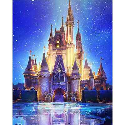 Diamond Painting Castle Stars DIY 5D Full Drill Pictures by Number ...