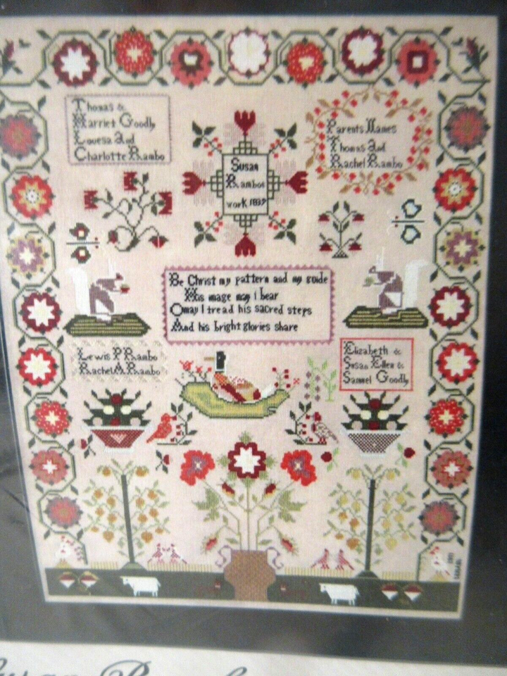 Cross-Point SUSAN RAMBO 1839 SAMPLER Counted Cross Stitch Pattern | eBay