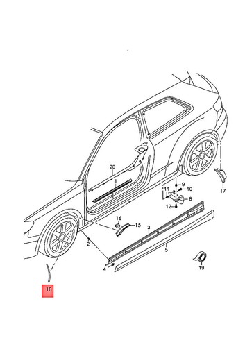 Genuine AUDI Stone Chip Guard Right Front 8V0853932 | eBay