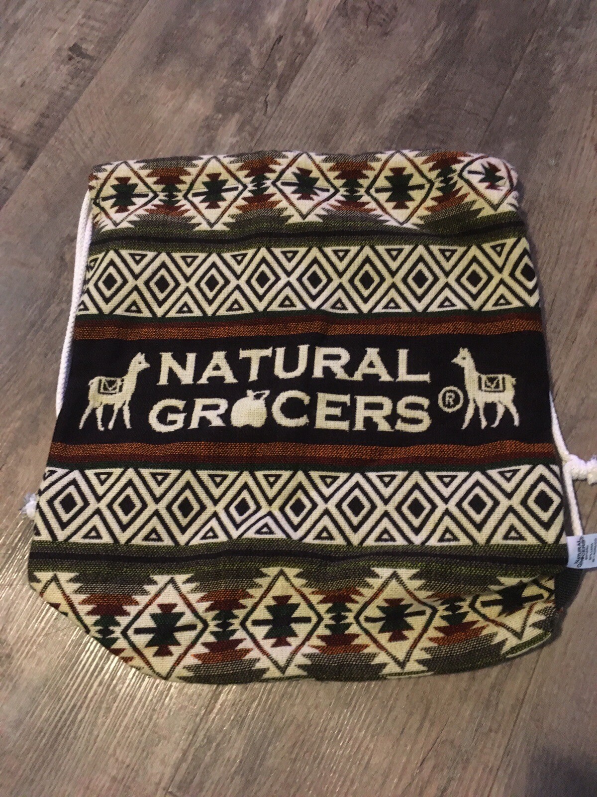 Natural Grocers Knit Lama Multi-Color String Bag Reusable Grocery Bag ...