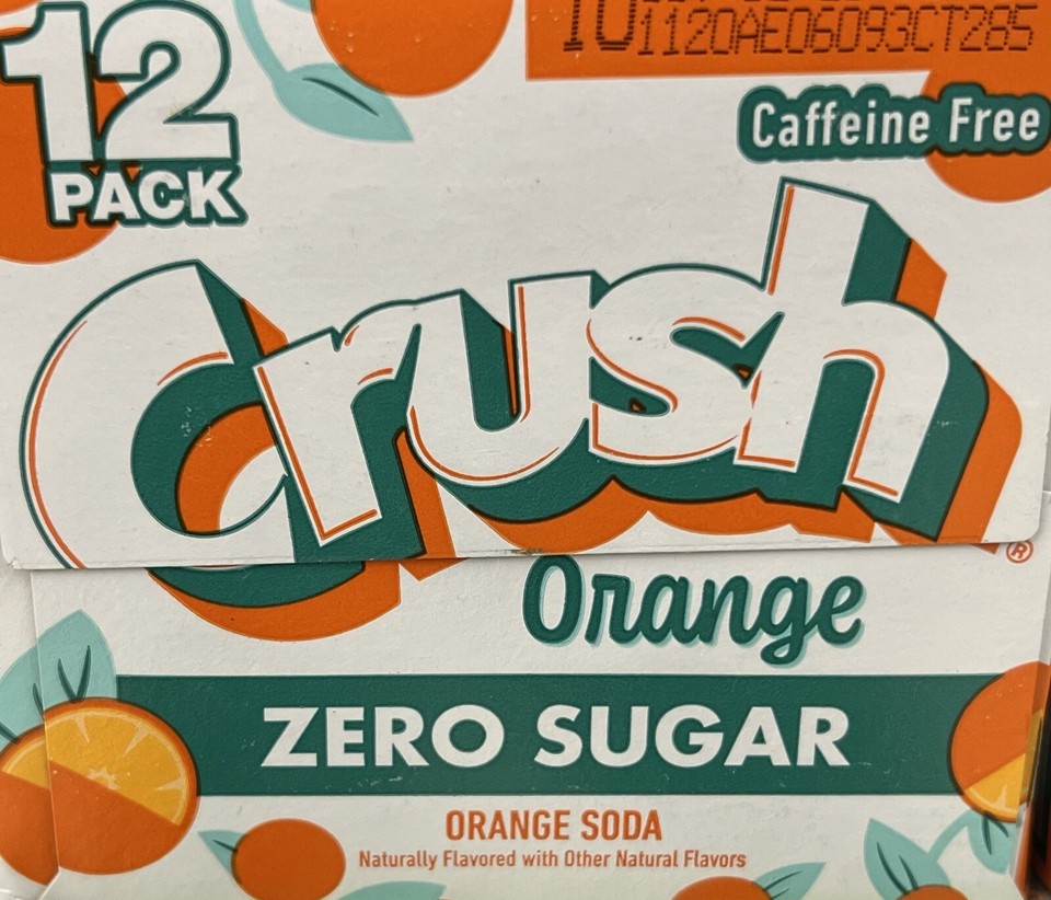 Crush Zero Sugar Caffeine Free Orange Soda 12 pack 78000013894| eBay