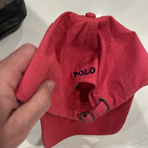 Polo Ralph Lauren Coral Hot Pink Cap Blue Pony Men's Size OSFM | eBay