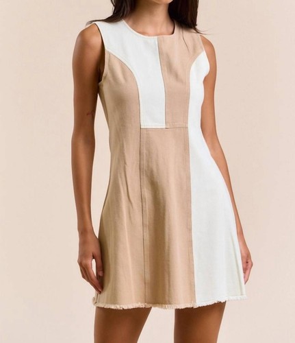 Lalavon Colorblock Denim Mini Dress Size M | eBay