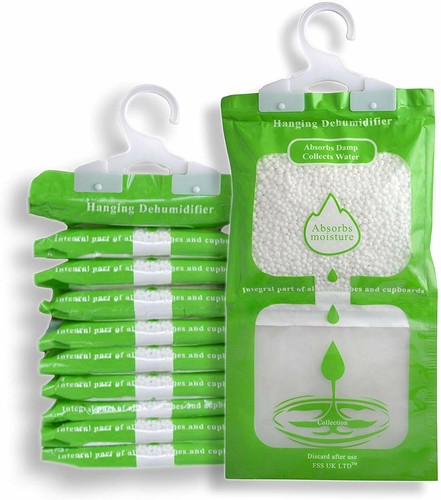 10/12 Hanging Wardrobe Dehumidifier Bags Damp Mould Moisture Mildew ...