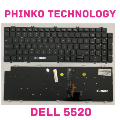 New Dell Latitude 5520 5521 Precision 3560 3561 Keyboard US Backlit ...