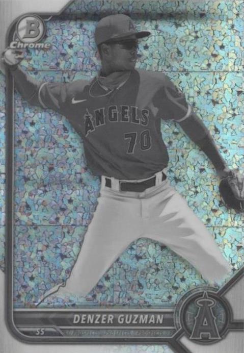 2022 Bowman Chrome - Prospects Denzer Guzman #BCP-220 Black & White ...