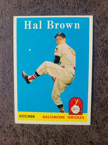 1958 Topps Baseball Hal Brown #381 - Baltimore Orioles - Mid to High ...