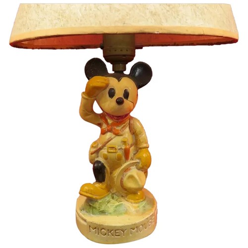 Mickey Mouse Boy Scout Table Lamp C 1938 W.D Ent Walt Disney ...