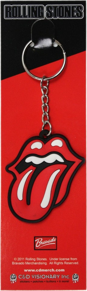 Keychain - Rolling Stones Tongue Music Band RUBBER Key Chain Fob ...