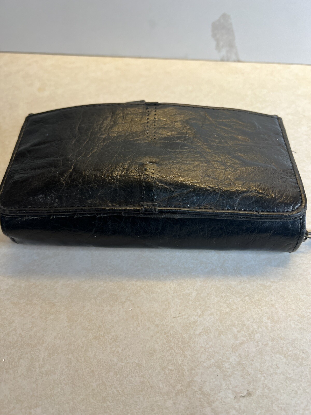 Guang tong Women's ID Wallet Black Leather Zip and snap Around | eBay
