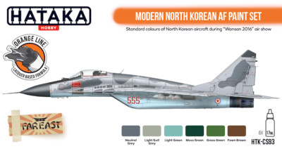 Hataka Hobby Paints MODERN KOREAN AIR FORCE COLORS Orange Line Lacquer ...