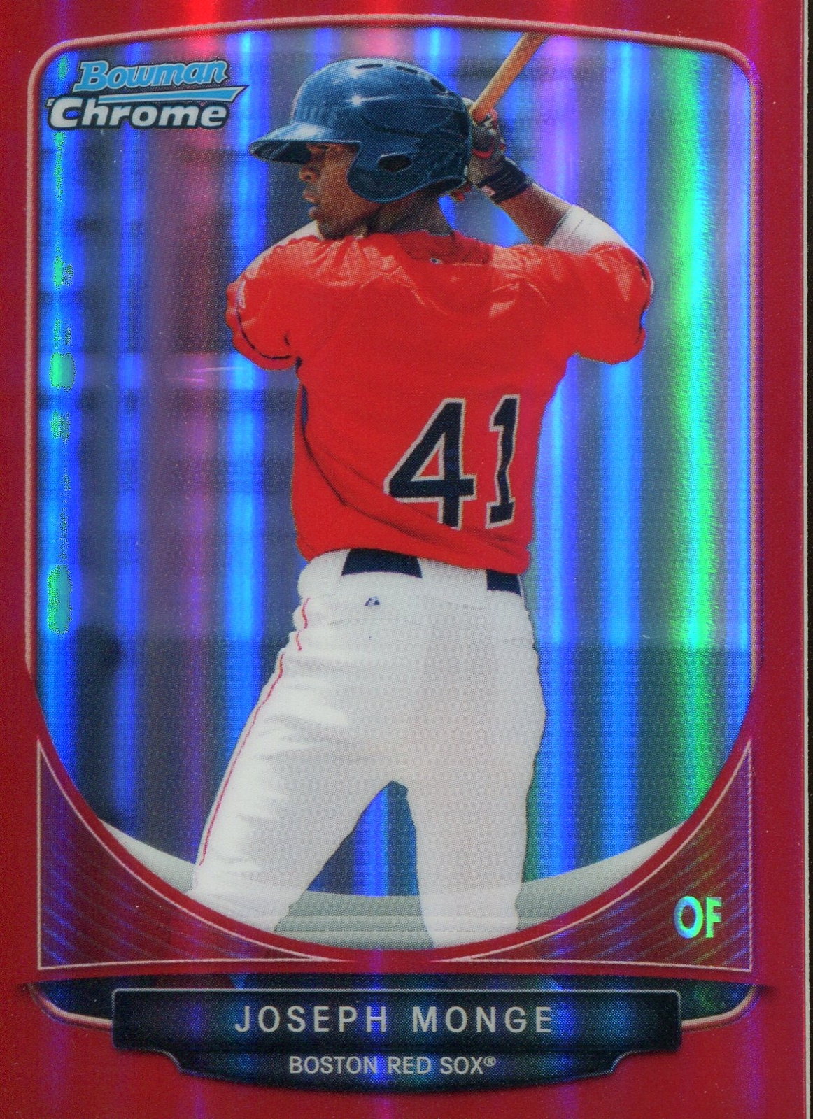 JOSEPH MONGE ~ 2013 Bowman Chrome Mini Baseball Red Refractors #73 (#3/ ...