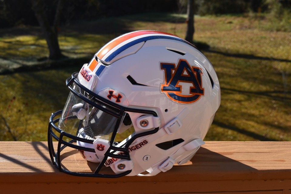 NEW AUBURN TIGERS Riddell Speed Flex Football Helmet w/ 3D BUMPERS | eBay