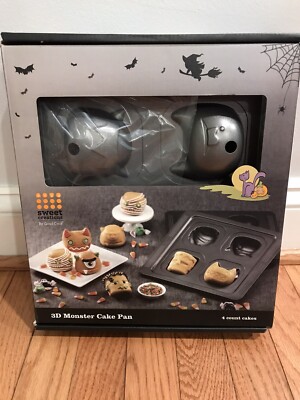 Halloween 3D Monster Cake Pan By Bradshaw Good Cook, Makes 4 Cute Cakes ...