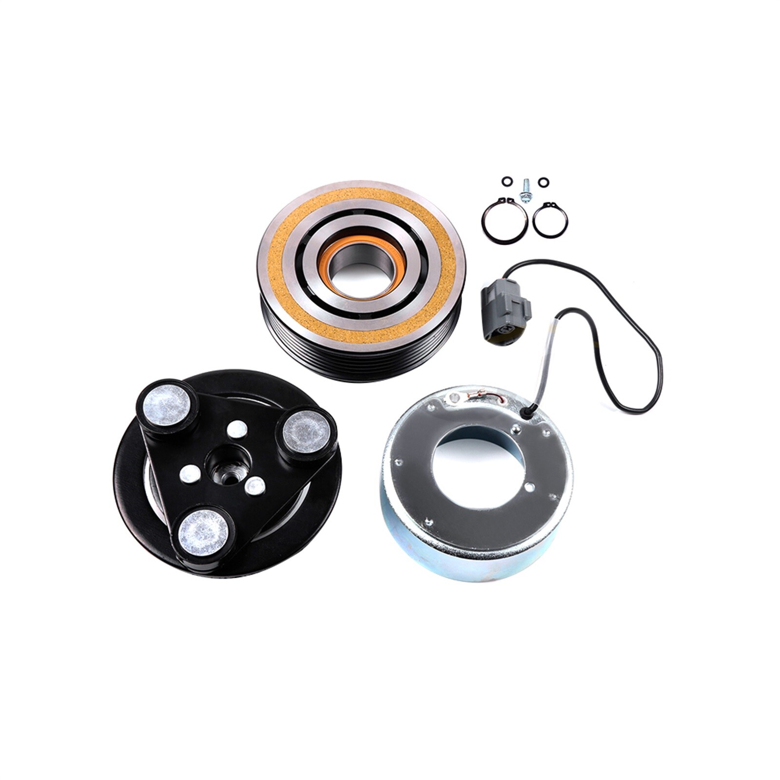 AC Compressor Clutch Kit Front Plate Bearing and Coil For 06-09 Mazda 3 ...