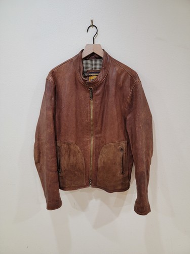 Schott for Allen Edmonds P271 Suede Trimmed Full Grain Cafe Racer ...