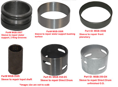 GM TH350 Repair Sleeve Kit, Stator Support/Input Shaft/Direct Drum ...