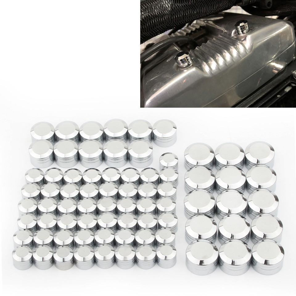 Chrome 75X Engine Bolt Caps Cover Kit For Harley Touring Road King ...
