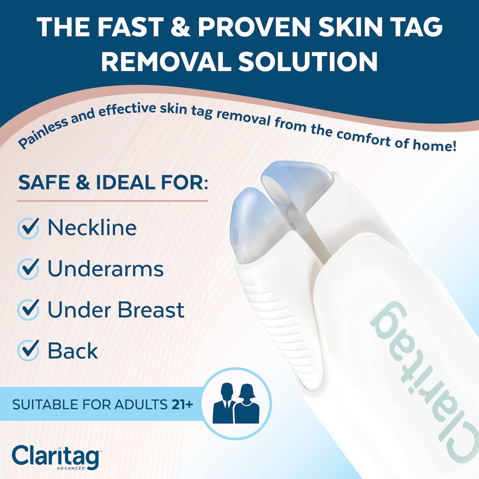 Claritag Advanced Skin Tag Remover, FDA-Cleared, 1 Treatment Cycle ...