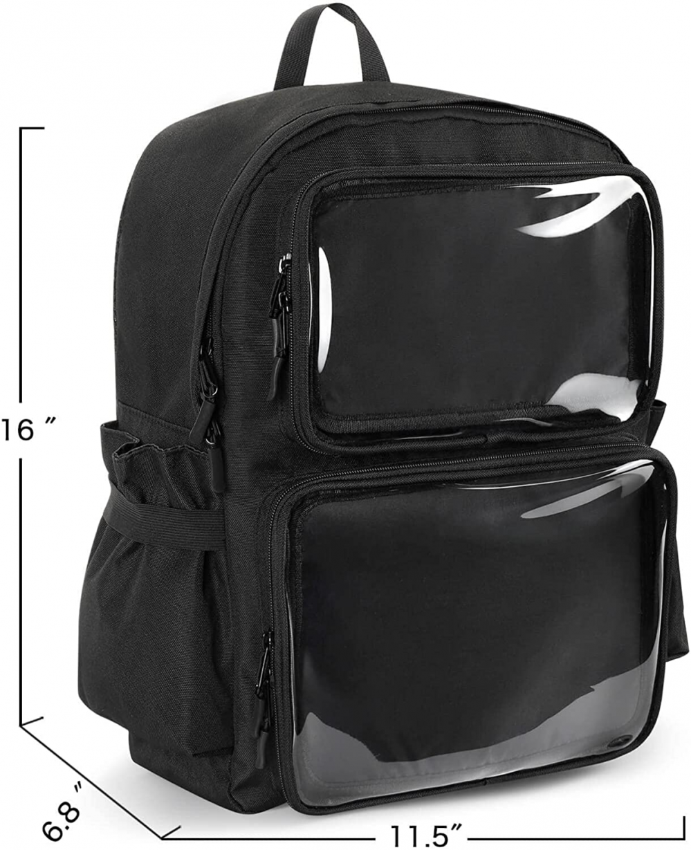STEAMEDBUN Ita Bag Backpack with insert Pin Display for School Black | eBay