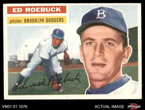 1956 Topps #58 Ed Roebuck Dodgers 6 - EX/MT | eBay