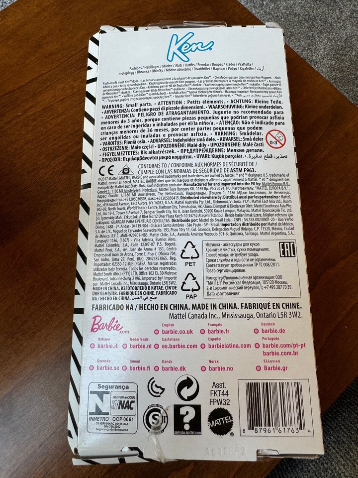 Barbie Ken Fashion Bomber Jacket 2017 Complete Outfit FPW32 NIB | eBay