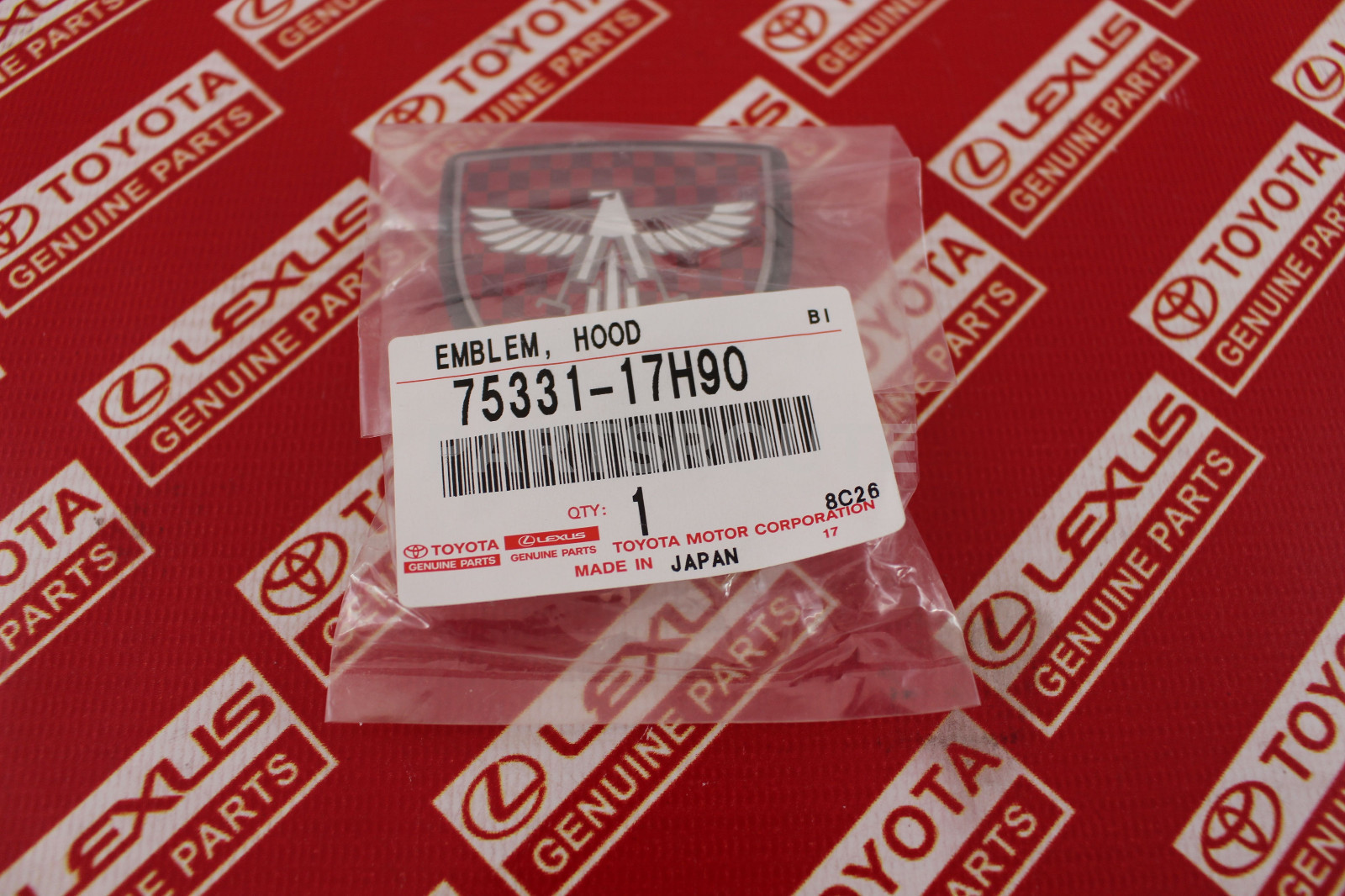 Toyota MR2 MR-2 AW11 1984-1989 OEM Genuine Red Front Eagle Hood Emblem ...