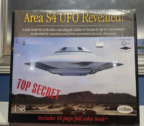 Testors AREA S4 UFO Revealed 1:48 Scale Model Kit 576 Aliens Bob Lazar ...