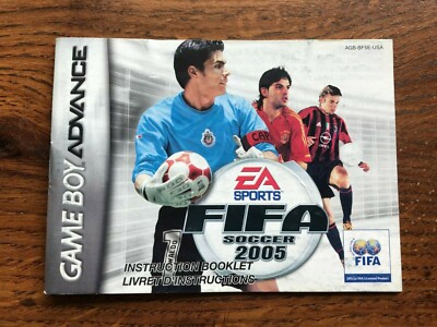 FIFA Soccer 2005 Nintendo Gameboy Advance Instruction Manual Only | eBay