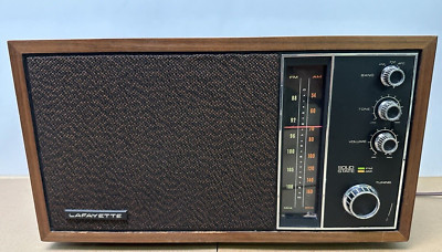 Lafayette AM/FM Plug in Wood Cabinet Tabletop Radio 99-35644W Japan ...
