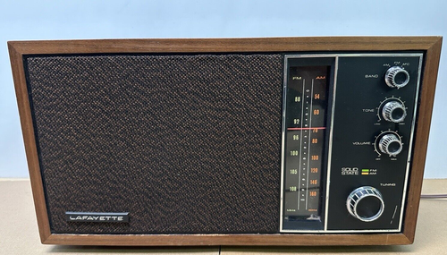 Lafayette AM/FM Plug in Wood Cabinet Tabletop Radio 99-35644W Japan ...
