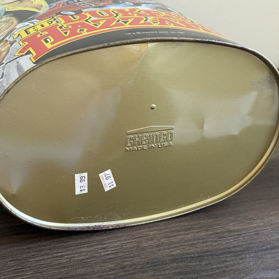 Vintage 1981 The Dukes of Hazzard 13" Metal Trash Can Cheinco Made In ...