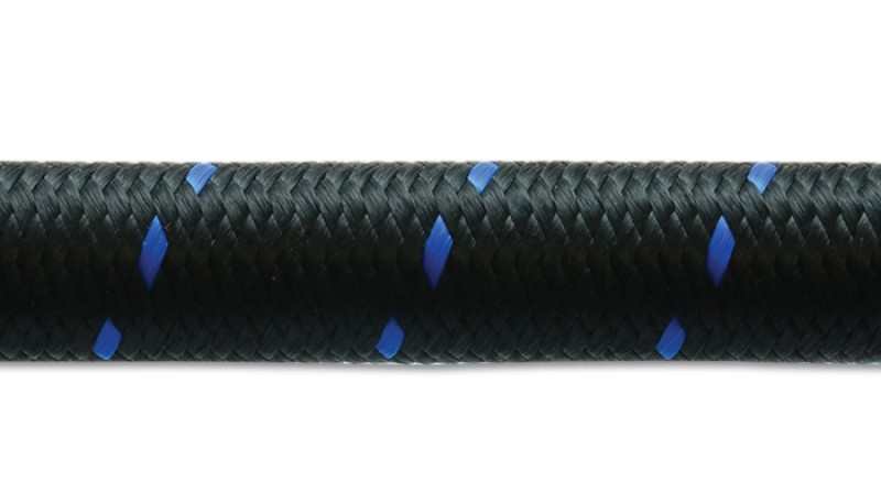 Vibrant Fits -10 AN Two-Tone Black/Blue Nylon Braided Flex Hose (20 ...