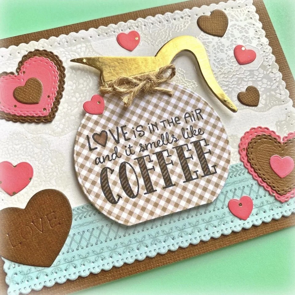 Coffee Pot Shaker Memorydex Metal Cutting Dies Scrapbook Decorative ...