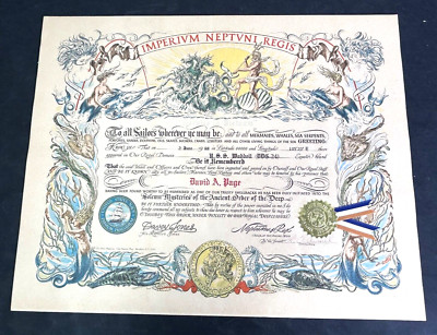 1969 USS Waddell DDG-24 Named Shellback Certificate | eBay