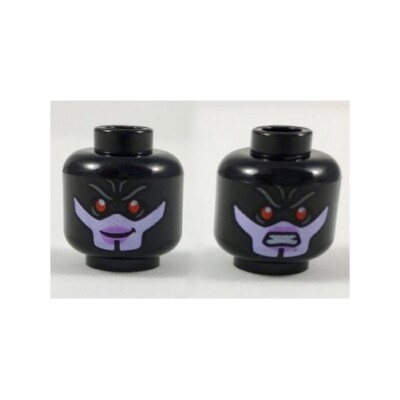 LEGO - Minifig, Head Female w/ Red Eyes, Lavender Lower Face, Smiling ...