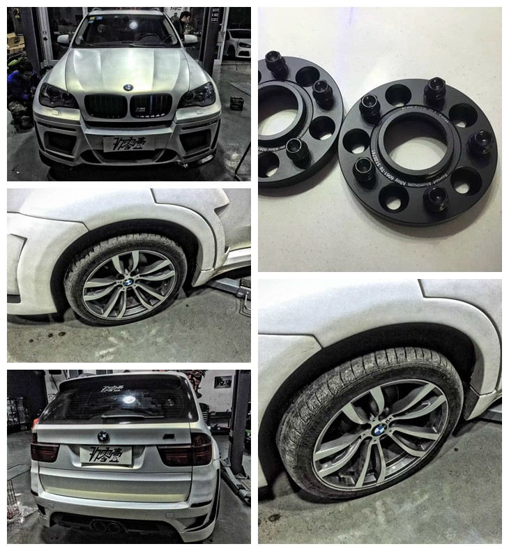 2pcs 25mm Aircraft Aluminum Wheel Spacer fit BMW E39,X5 E70,F15,X6 E71 ...